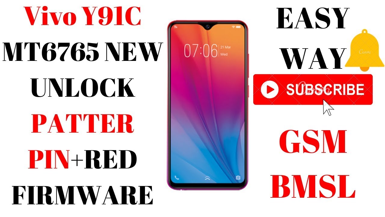 Vivo Y91C UNLOCK PATTERN PIN FRP+READ FIRMWARE EASY WAY - YouTube
