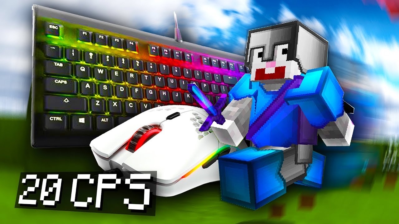 mouse & keyboard sounds with 20 CPS (Ranked Skywars) - YouTube