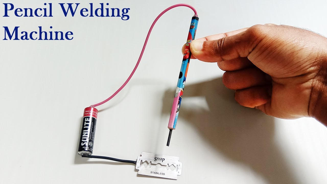 How to make a simple pencil welding machine at home with bleed | Diy ...