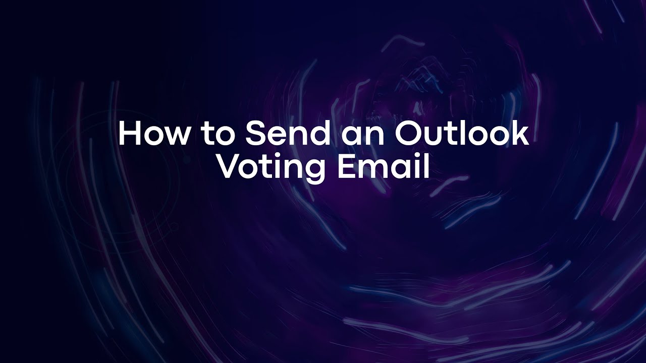 How to Send an Outlook Voting Email - YouTube