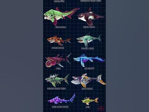 HUNGRY SHARK WORLD | ALL SHARK SIZE COMPARISON Quantum Shark Update ...