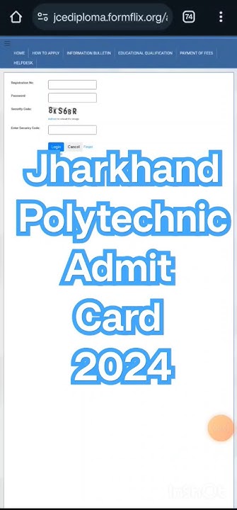 Jharkhand Polytechnic Admit Card 2024 kaise download kare #jharkhandpolytechnic - YouTube