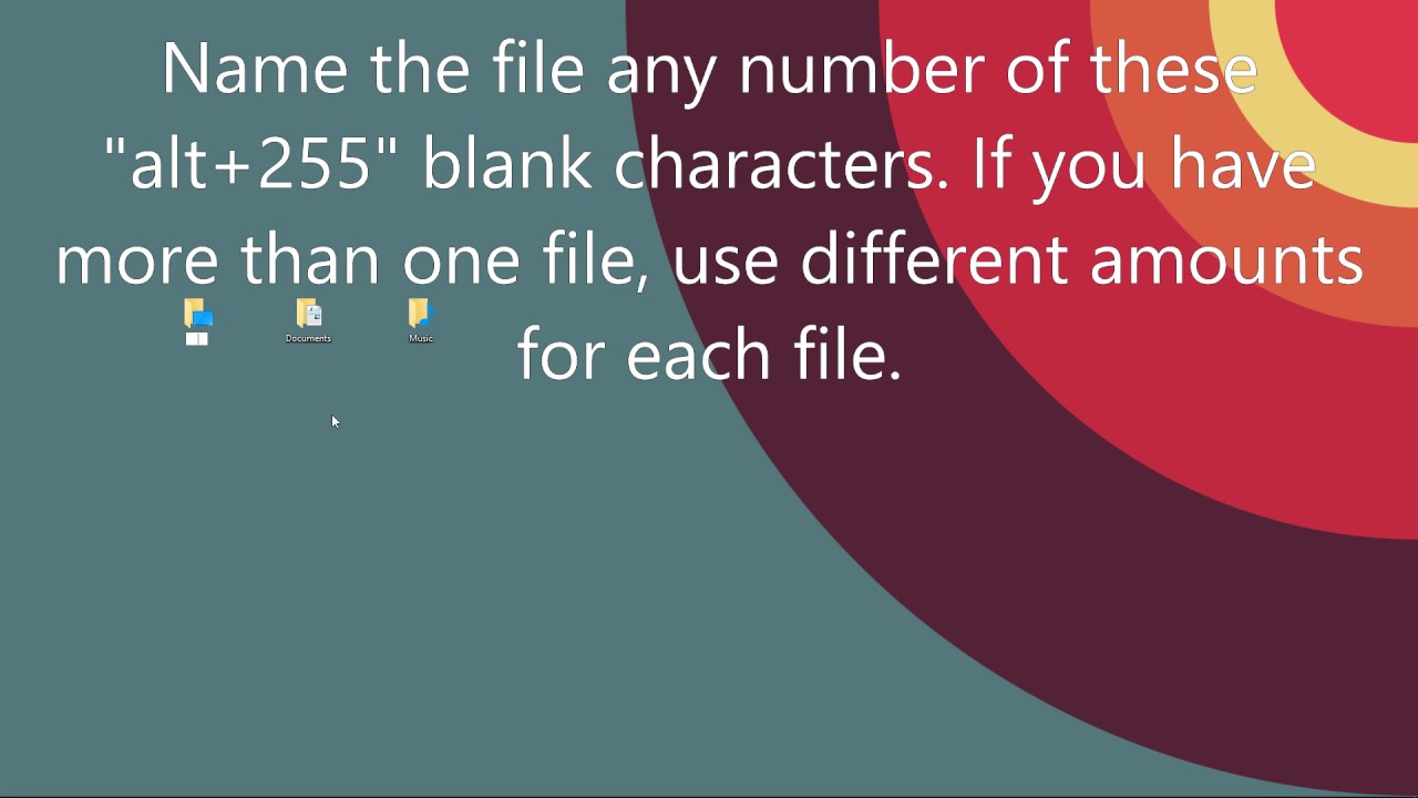 Remove Names of Desktop Icons Windows 10 Tutorial - YouTube