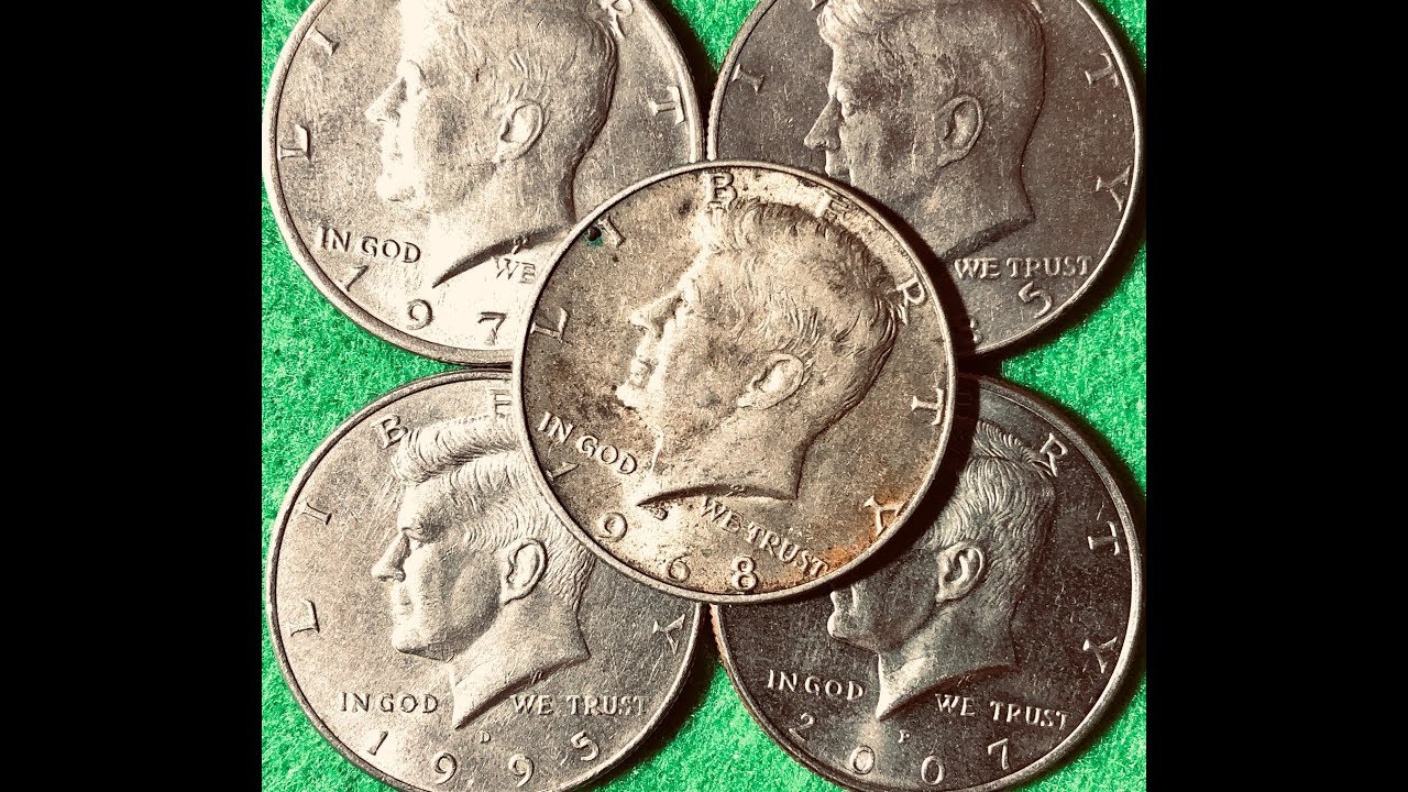 5 Decades of Kennedy Half Dollars (Silver & Copper) - YouTube