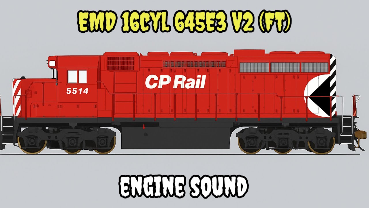 Engine Sound | EMD 16cyl 645E3 V2 (FT) - YouTube