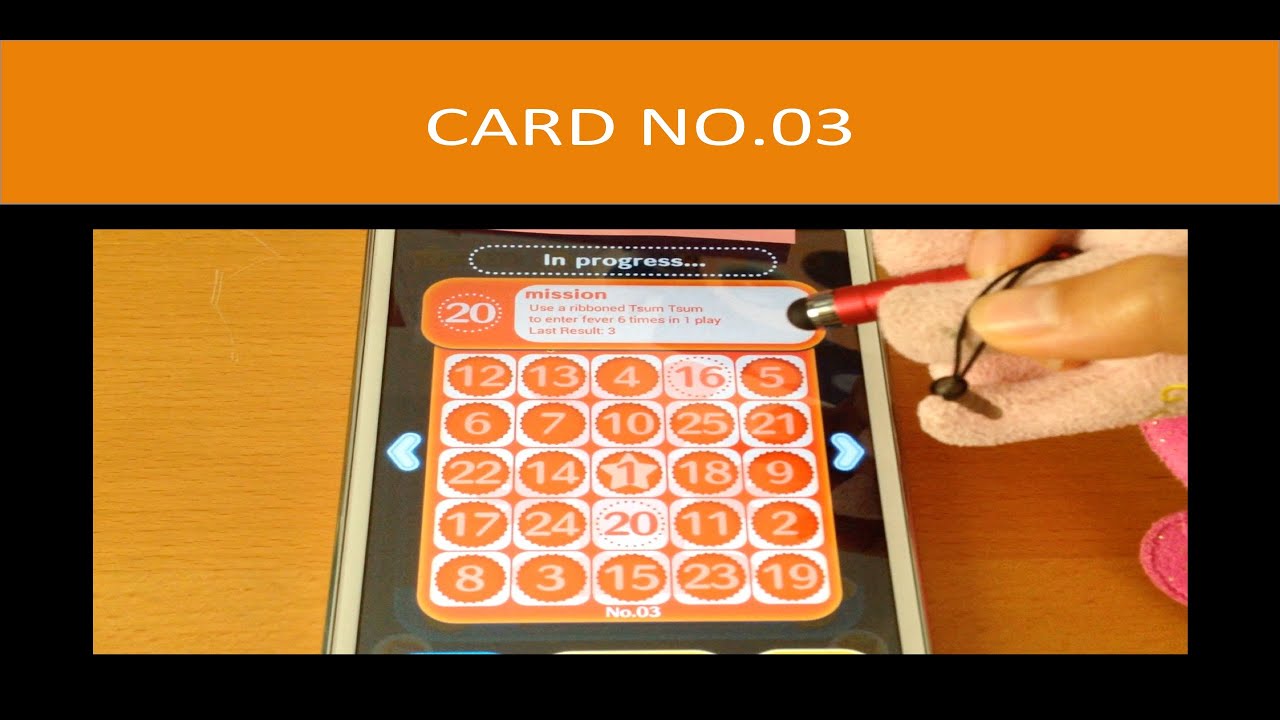Tsum Tsum Mission Bingo Card 3 - Double Bingo Gameplay (Mission 20 ...