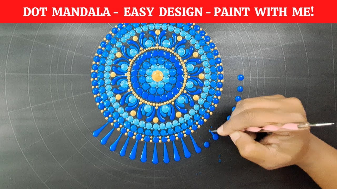 Dot Mandala on MDF | Dot mandala for beginners | Mandala Art | 150 ...