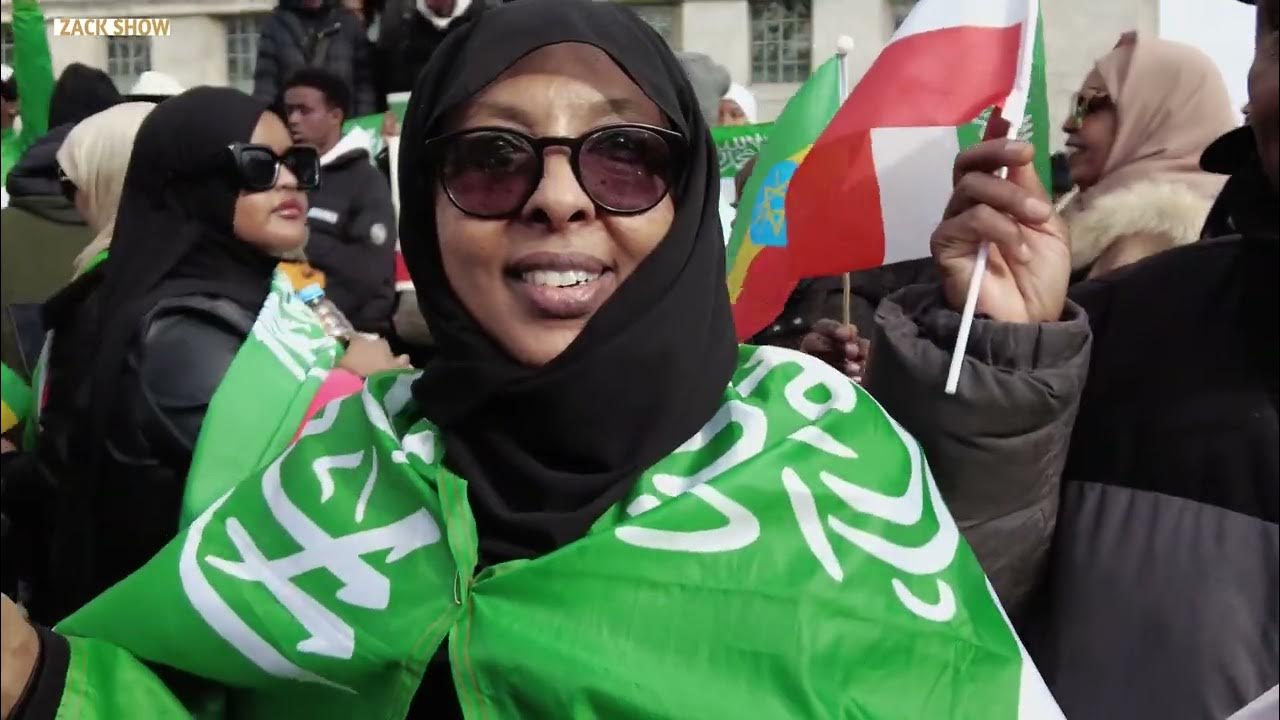 Somalilanders in the UK came out to support the m.o.u with Ethiopia and somaliland recognition ...