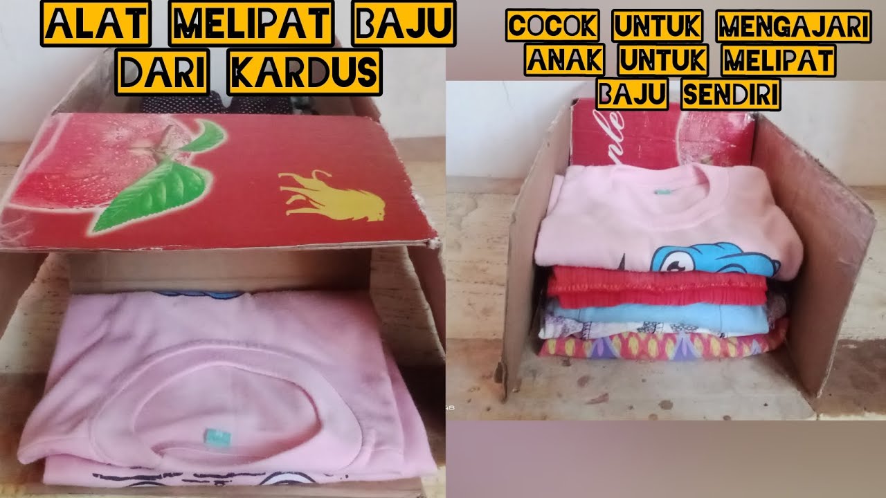 alat untuk melipat baju dari kardus!!mudah,cepat dan rapi - YouTube