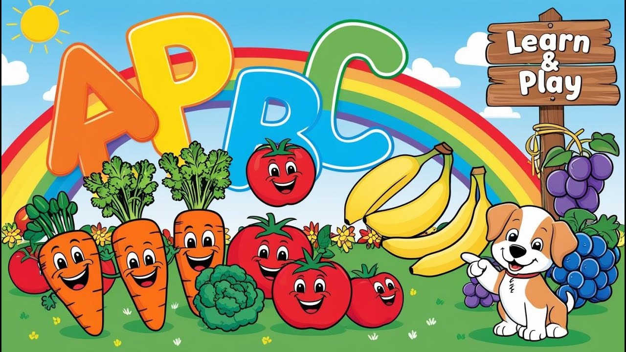 Fruit and Veggie Friends Sing FUN Nursery Rhymes for Kids! 🍎🕺🥦 - YouTube