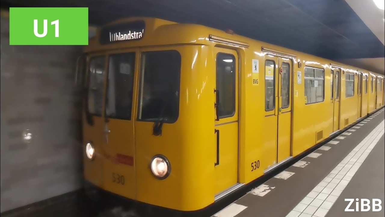 U-Bahn Berlin: U1 im U-Bahnhof Nollendorfplatz - YouTube