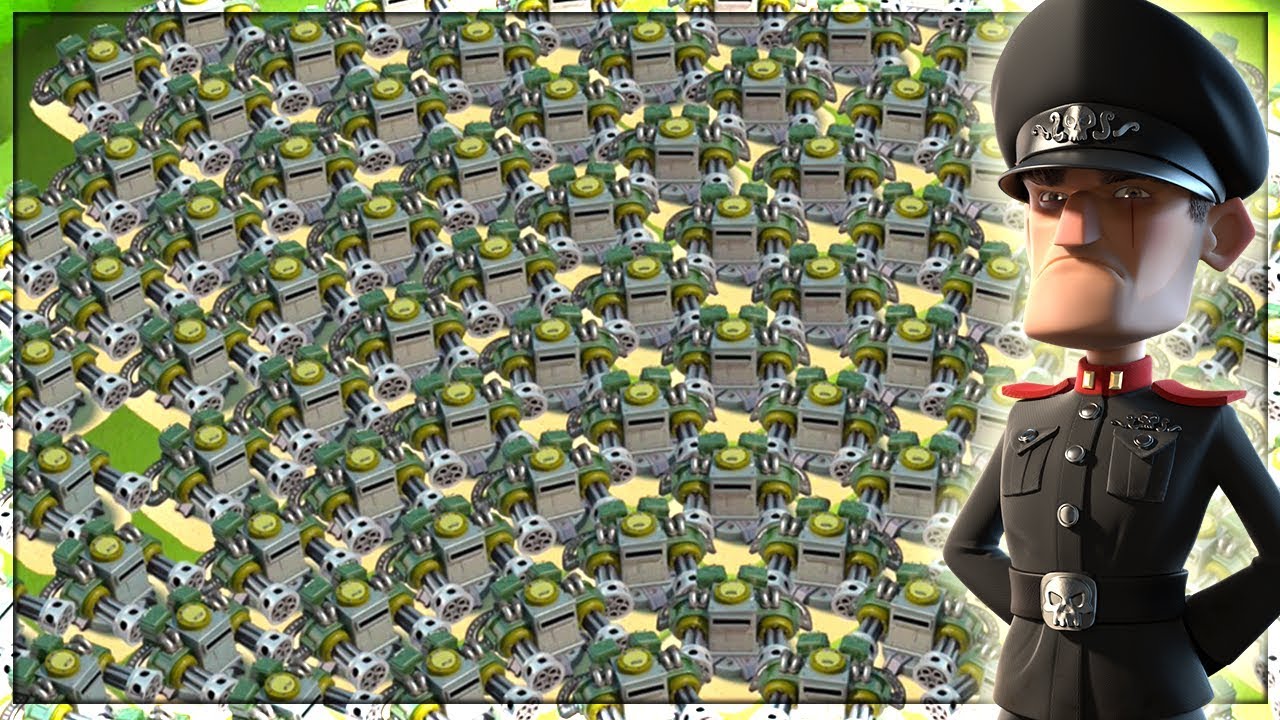 Boom Beach INSANE ALL MACHINE GUN Base! Blackguard NPC Base Builder ...