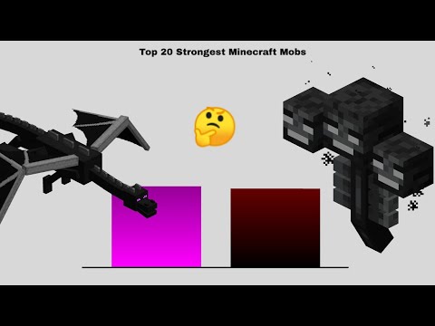 Top 20 Strongest Minecraft Mobs - Minecraft Mobs Powers Levels - YouTube