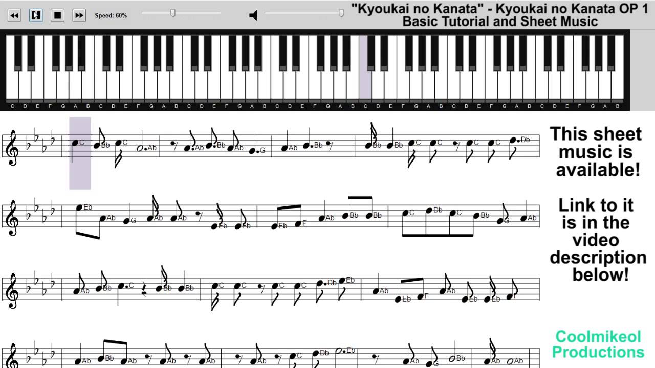 "Kyoukai no Kanata" Piano Tutorial - Kyoukai no Kanata OP - YouTube