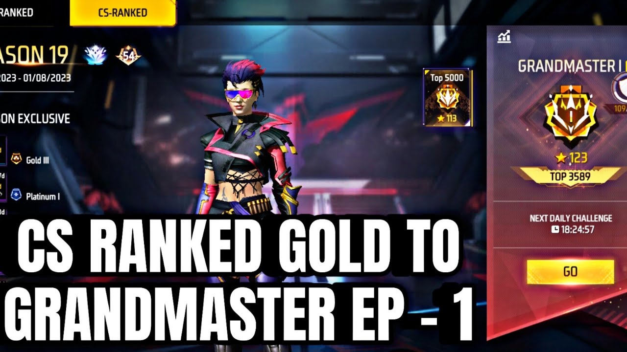 I REACH GRANDMASTER IN CS RANK ||GOLD TO GRANDMASTER IN NEW CLASH SQUAD ...