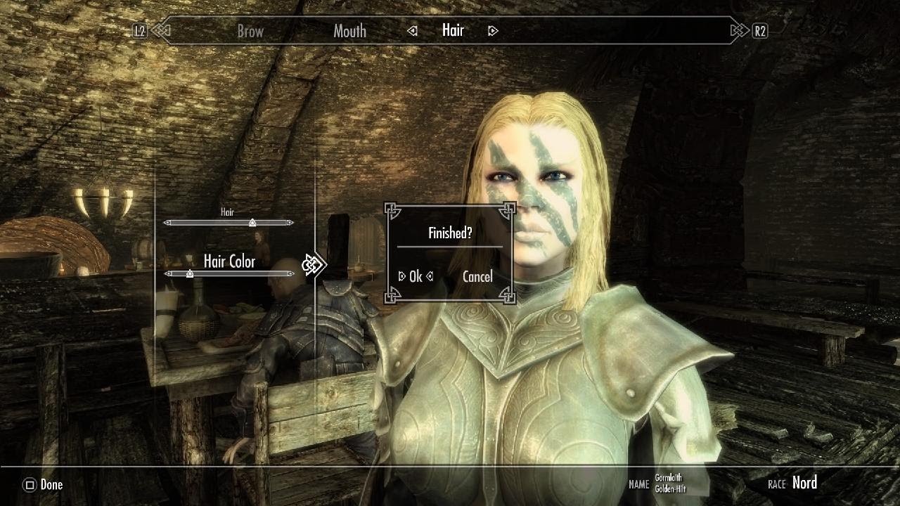 Skyrim: How to create Gormlaith Golden-Hilt (NO Mods) - YouTube