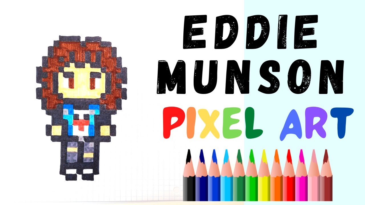 How to Draw EDDIE MUNSON! - Hand Drawn Pixel Art - YouTube