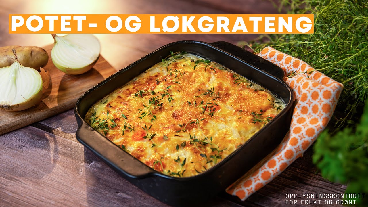Hvordan lage potet- og løkgrateng? - YouTube