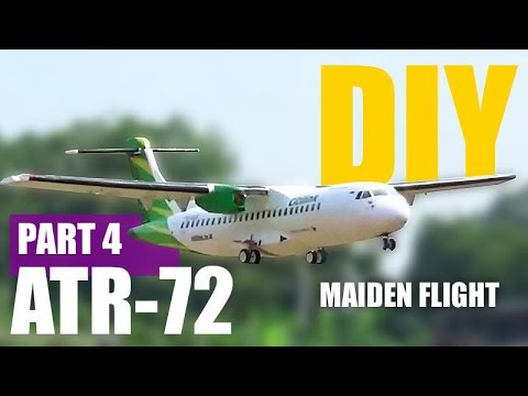 How to Make Twin Motor ATR-72 600 RC Plane Part 4 and Maiden Flight ...