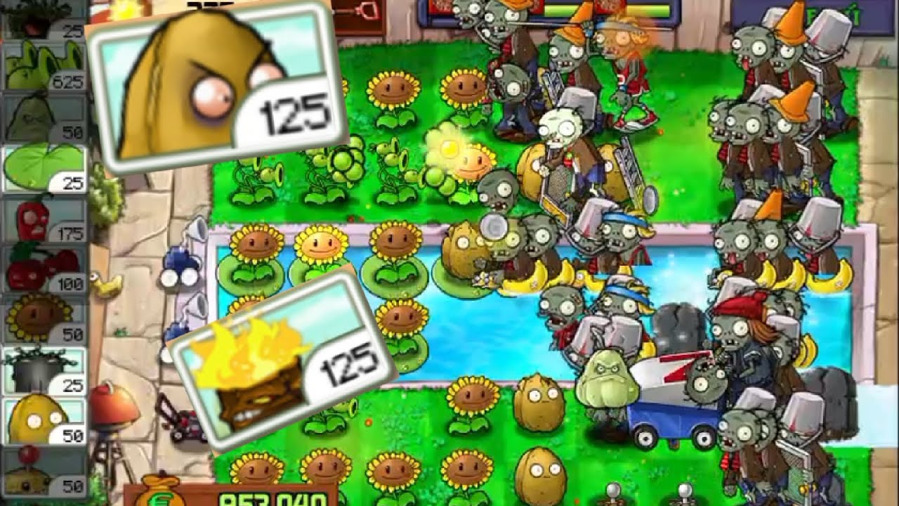 pvz hard mod Android xi sufriendo en el nivel 3-7 3-8 - YouTube