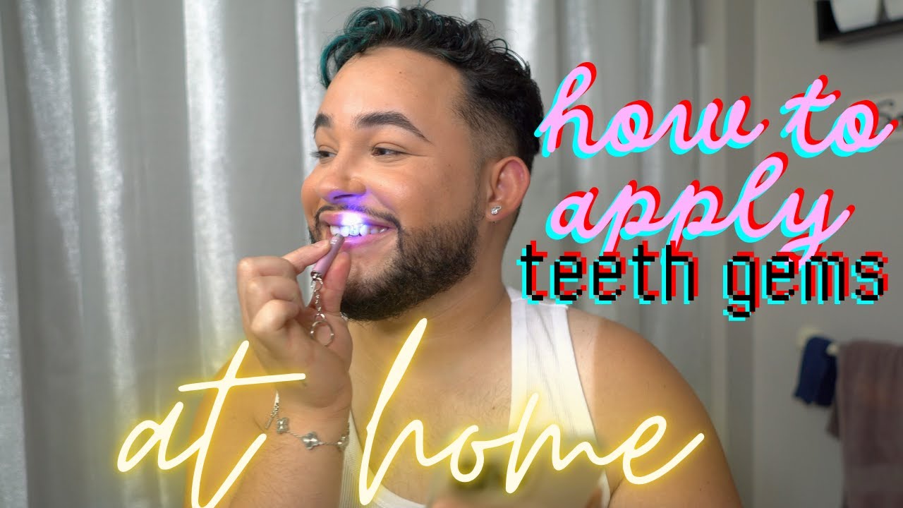 HOW TO APPLY TOOTH GEMS AT HOME DO IT YOURSELF DIY - YouTube