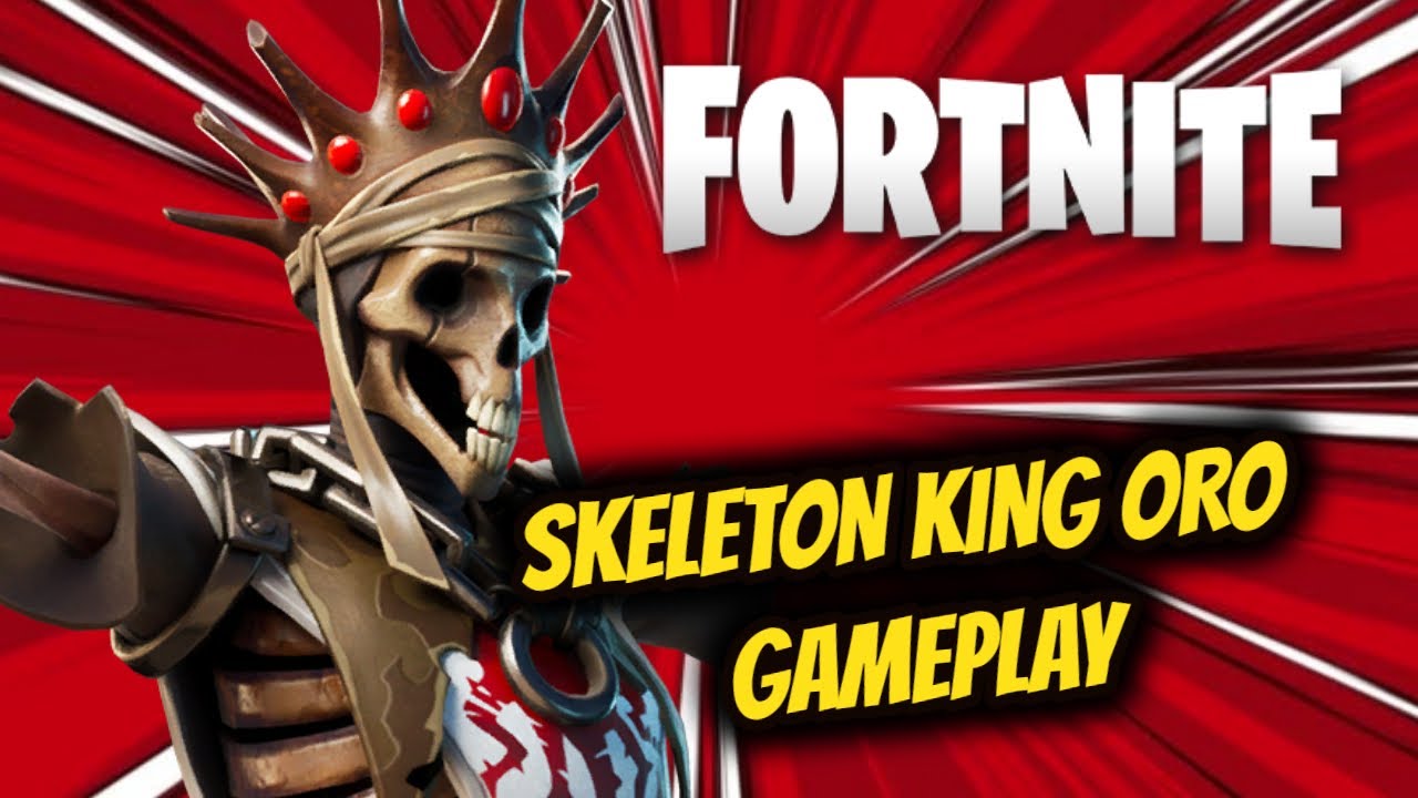 Skeleton King ORO Skin Gameplay In Fortnite - YouTube