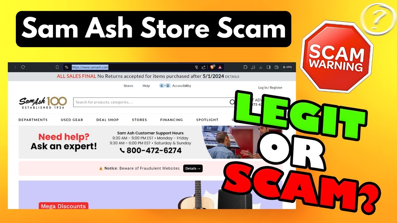 Sam Ash Store Closing Sale Scam!! 🤯🤬 - YouTube