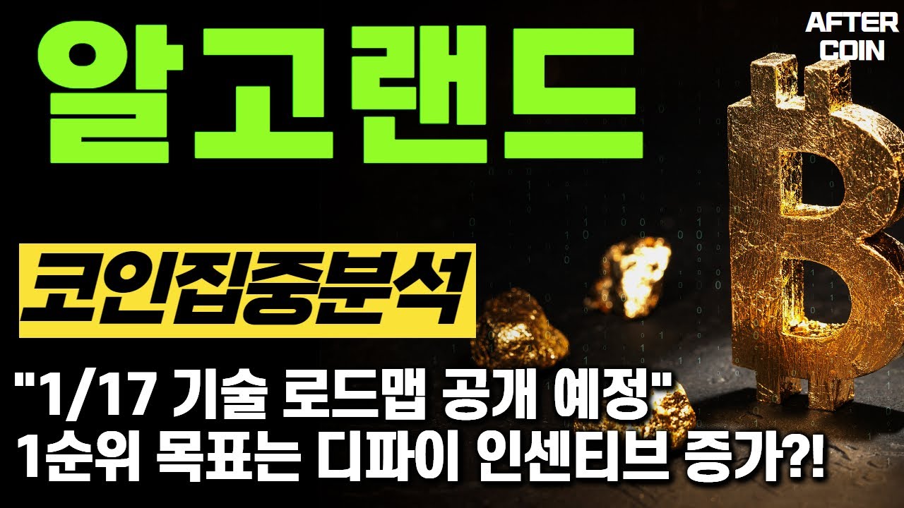 알고랜드 코인 전망 117 기술 로드맵 공개 예정 1순위 목표는 디파이 인센티브 증가 알고랜드분석 알고랜드호재