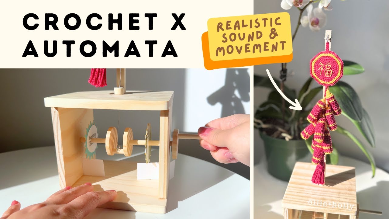 Making an automata toy to bring my crocheted firecrackers to life ...