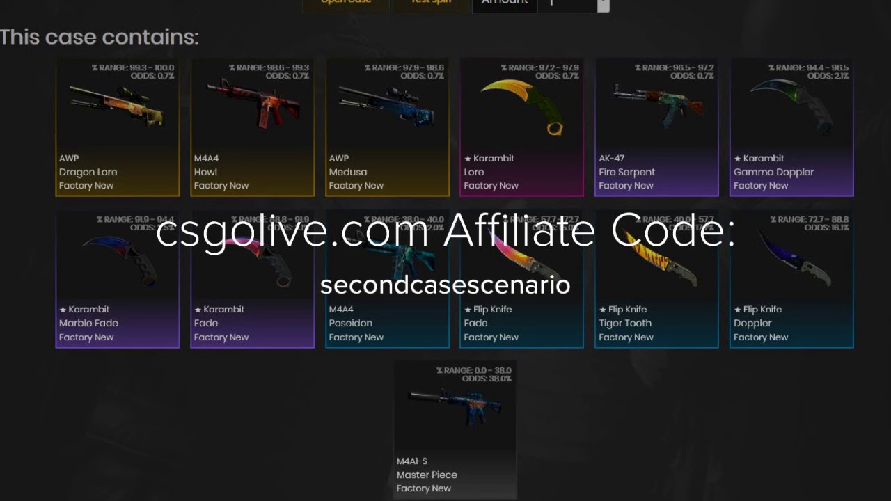 csgolive com Free Affiliate Promo Code Claim - YouTube
