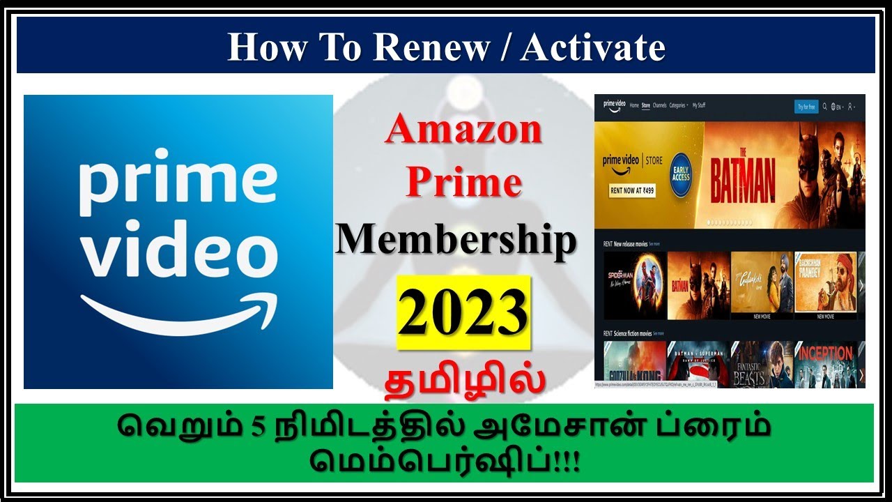 Amazon prime membership tamil | How to Activate Amazon Prime videos ...