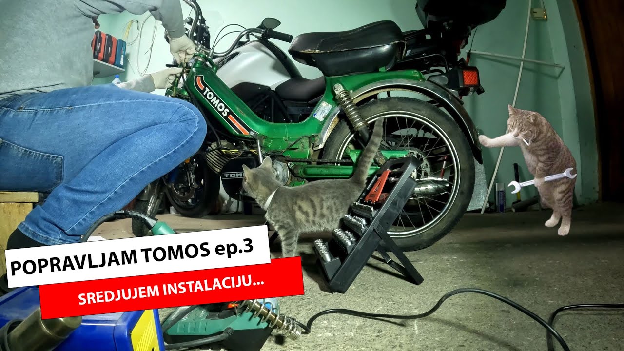 Tomos Automatik A3 - 03.Popravka Tomosa (popravka elektricne instalacije) - YouTube