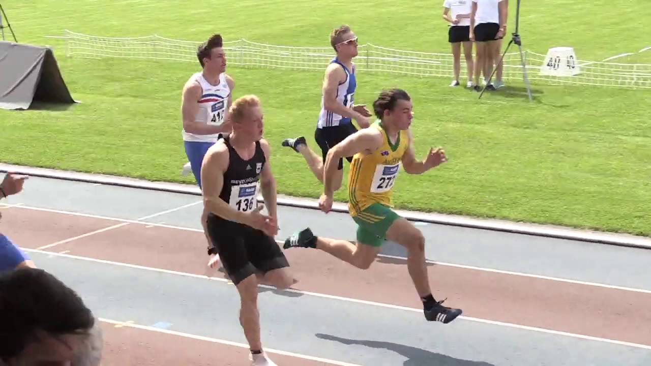 Jack Hale sets Australian U20 100m record - 10.21! - YouTube
