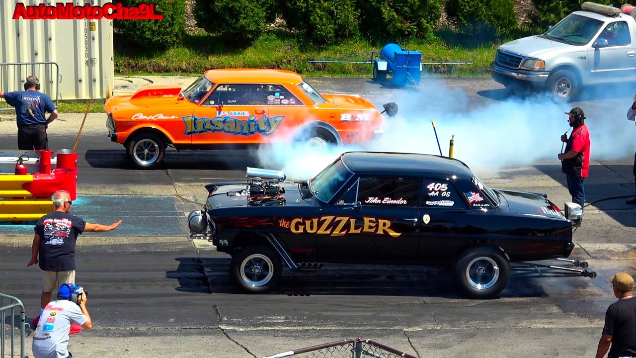 Old School Gasser Drag Racing Nostalgia Muscle Cars - YouTube