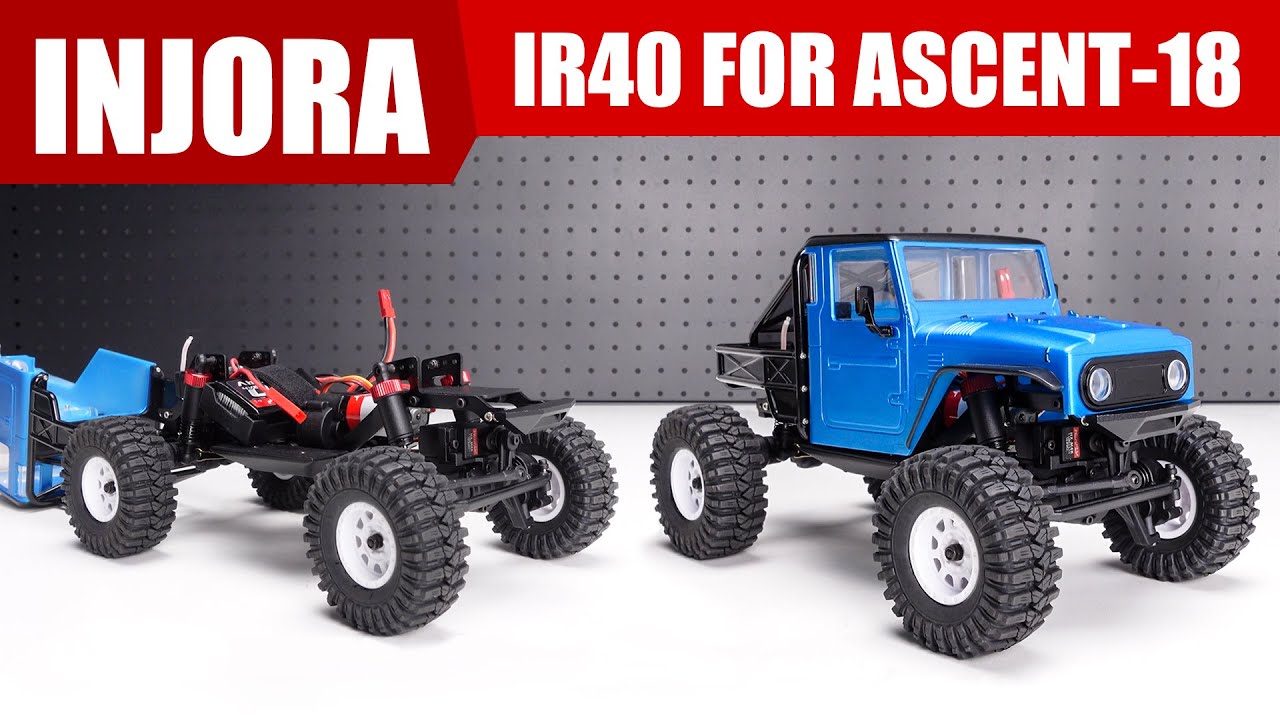 INJORA IR40 Hard Body Front Bumper & Rear Mount for Ascent-18 - YouTube