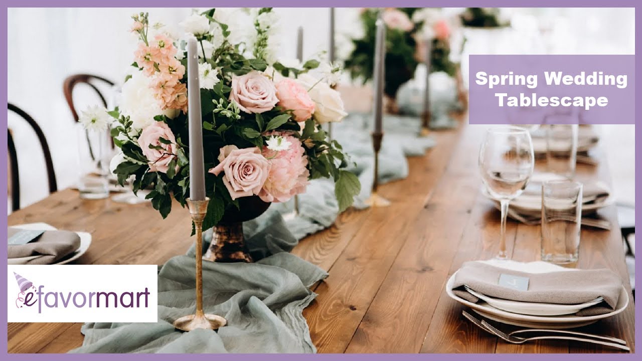 Spring Wedding Tablescape | Shop The Look | eFavormart.com - YouTube