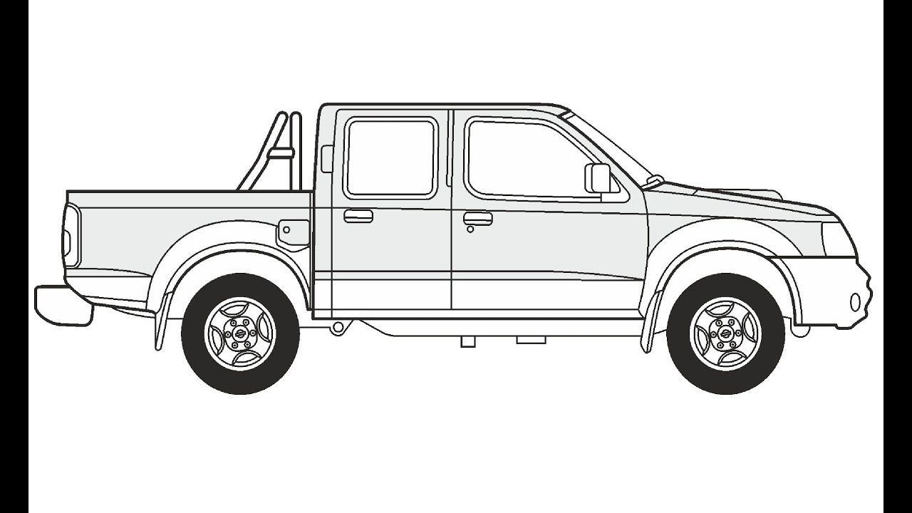 How to Draw a Nissan Navara Pick-up / Как нарисовать Nissan Navara Pick ...