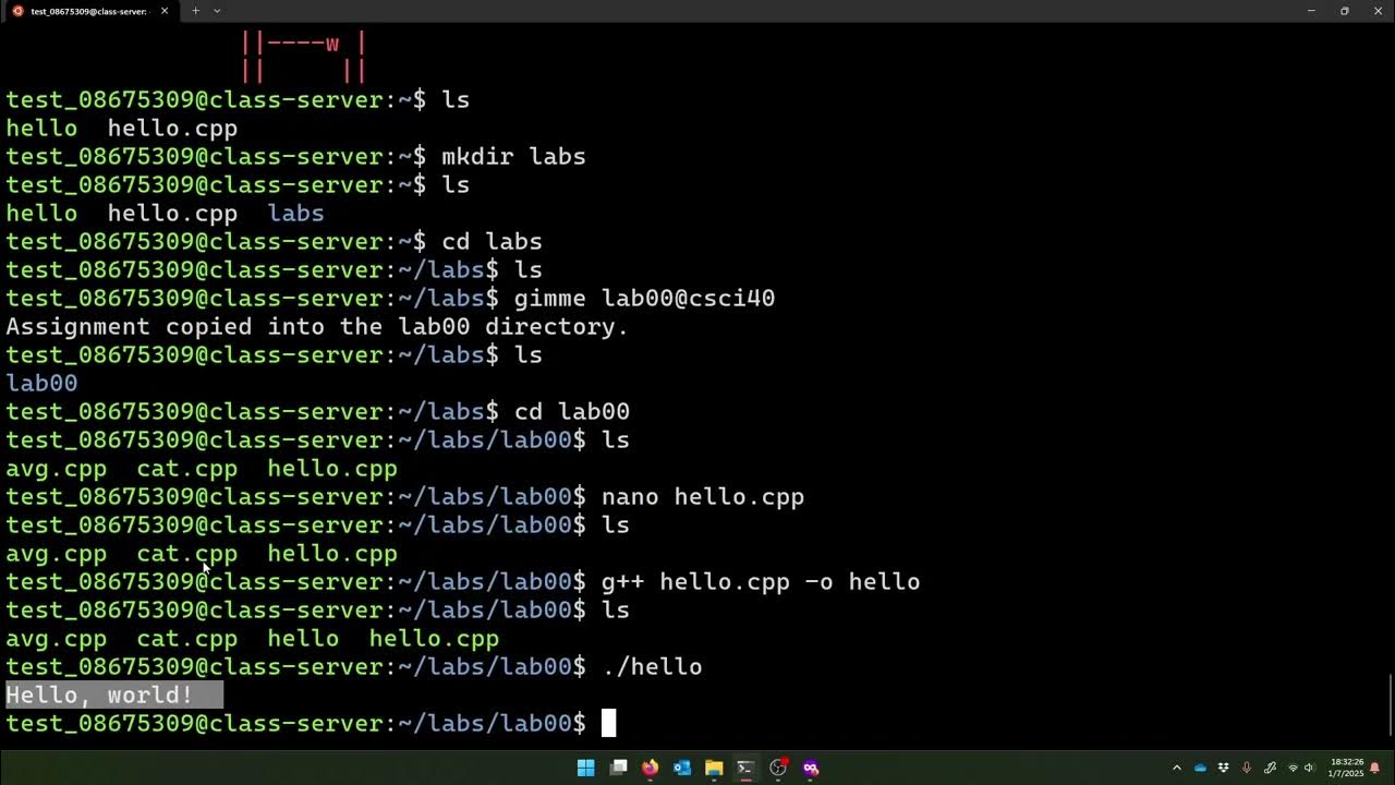 CSCI 40 Lab 0 - YouTube