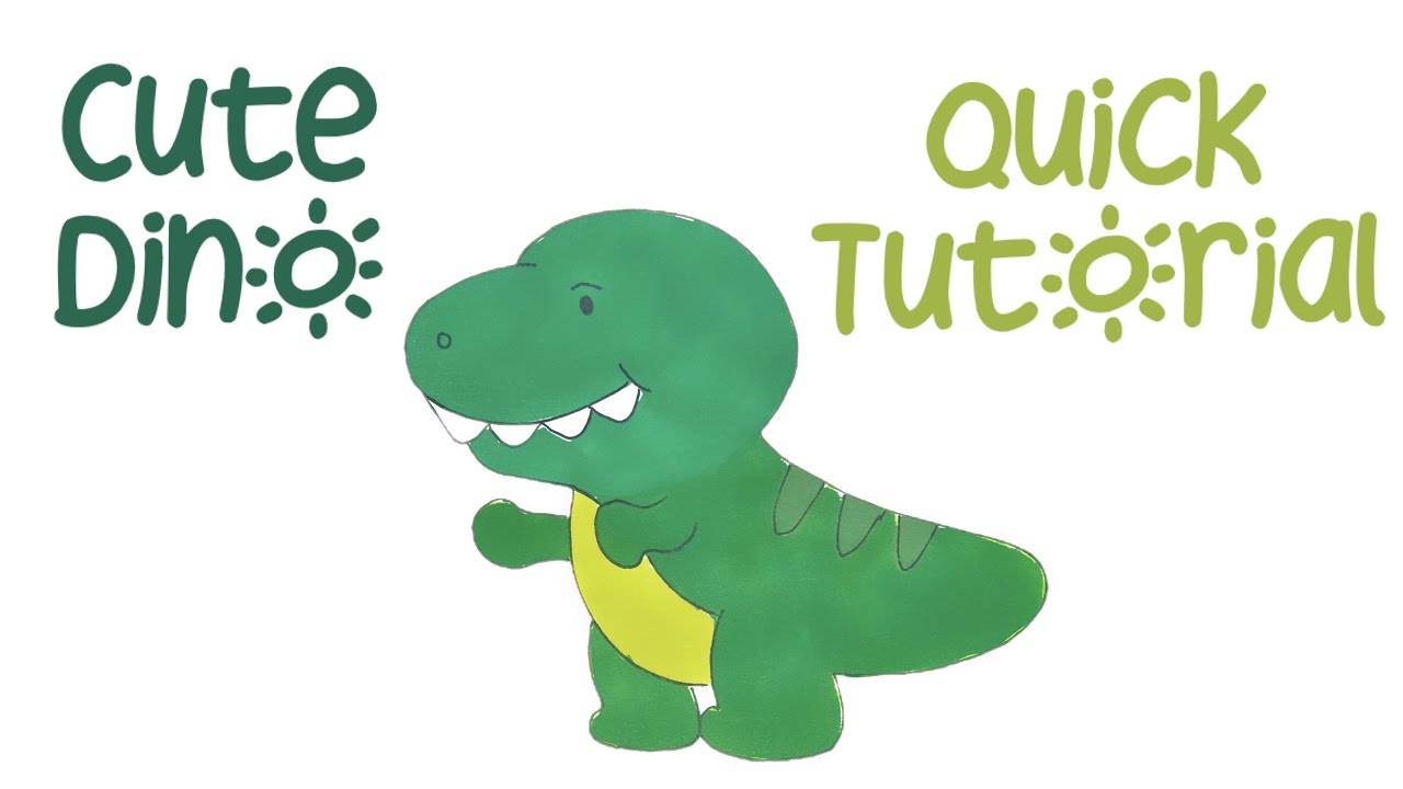 Quick Tutorial: Cute Dino – Simple, Easy, and Majestic Drawing in ...