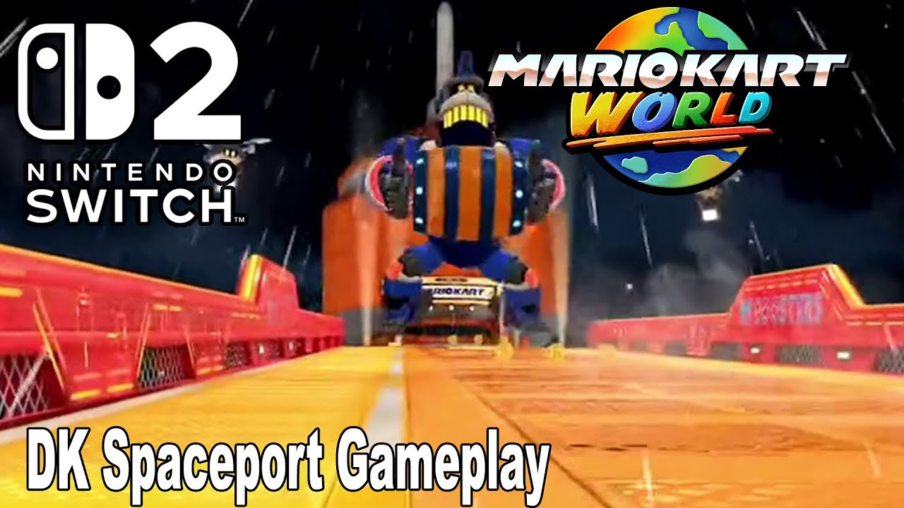 Mario Kart World DK Spaceport Gameplay Demo Nintendo Switch 2 - YouTube
