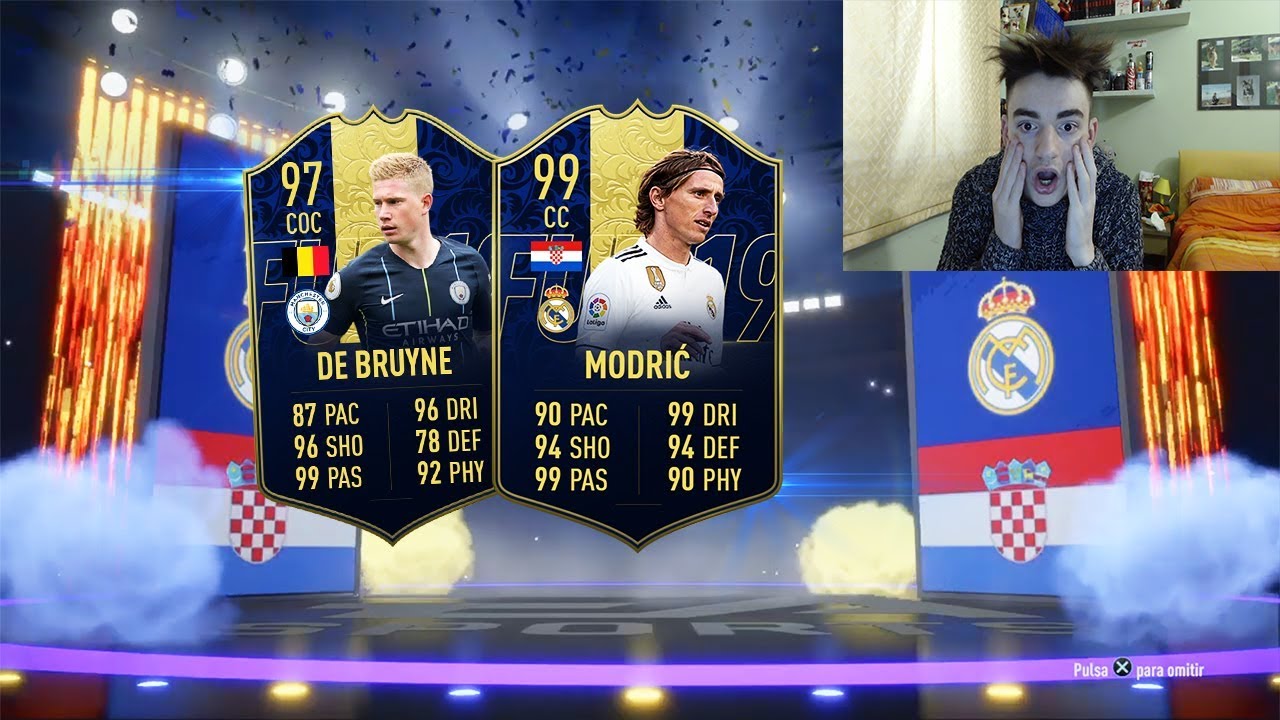 😱 MODRIC TOTY 99 + DE BRUYNE TOTY 97 IN A PACK !!! TOP 5 BEST PACK ...