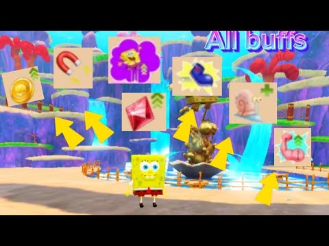 All buffs in spponge Bob simulator locations - YouTube