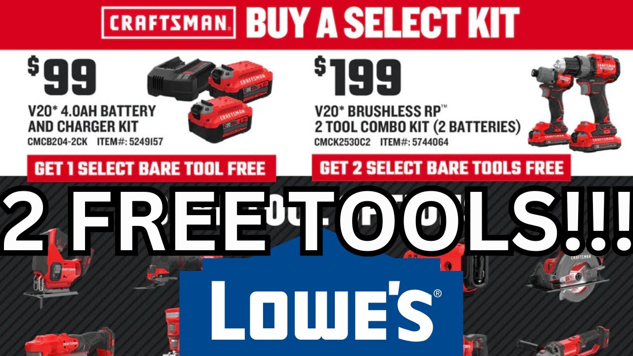 Craftsman FREE Power Tools - CHEAP DEALS - Craftsman Amazing Tool Deals ...
