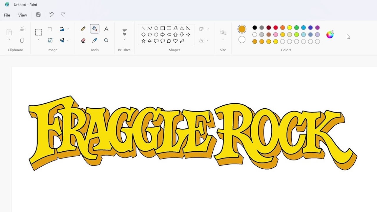 How to draw the Fraggle Rock logo using MS Paint | How to draw on your ...