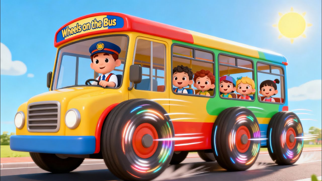 The Wheels on the Bus & Finger Family Song - Kids Songs - YouTube