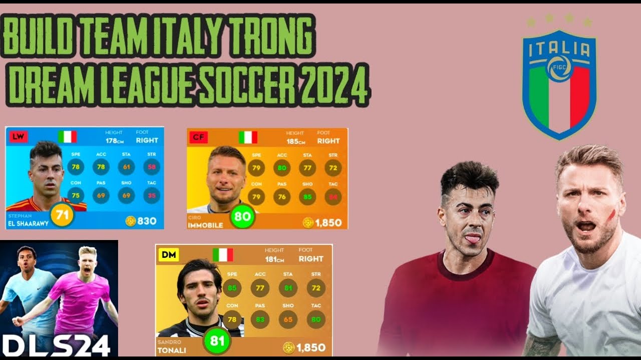Build Team Italy Trong Dream League Soccer 2024 | DLS 24 Team Italy ...
