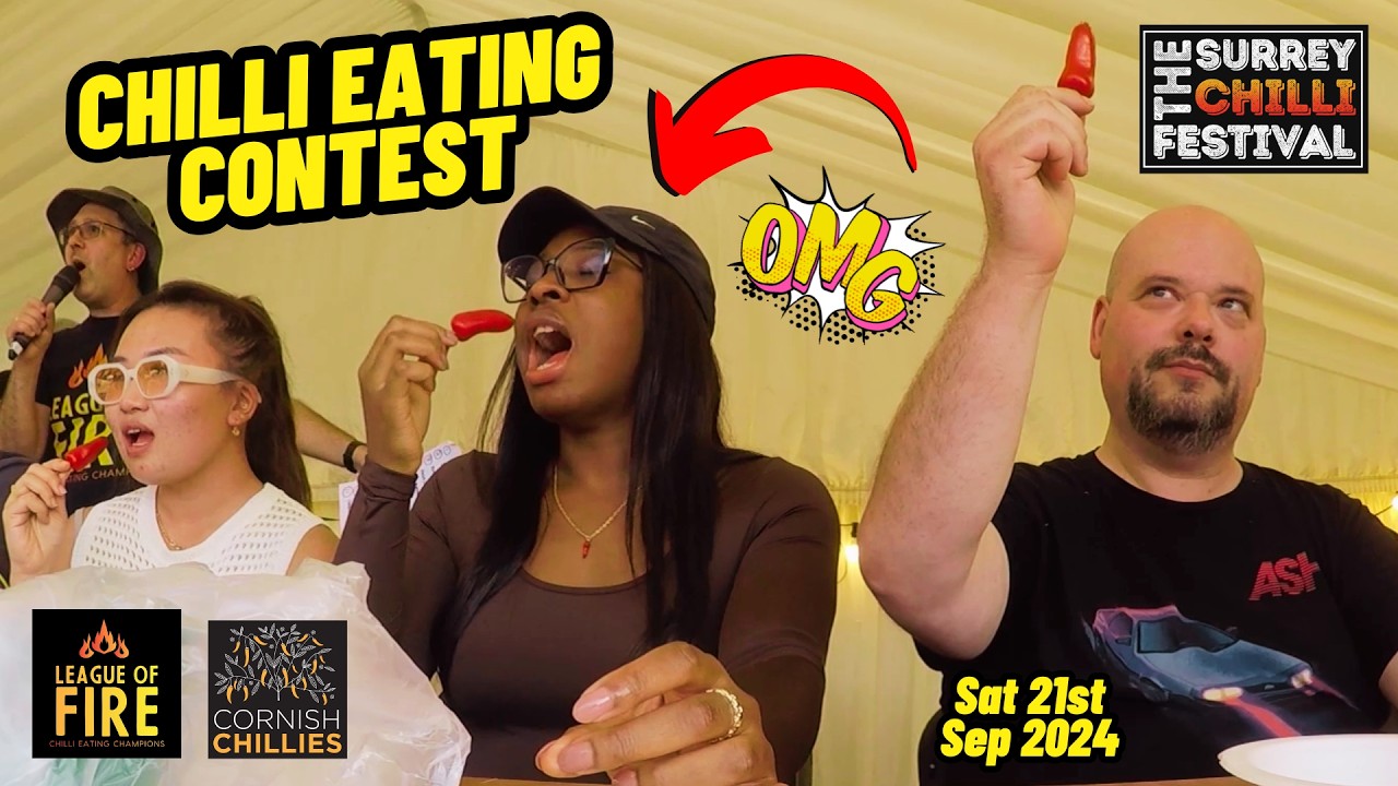 Surprise Winner! CHILI EATING CONTEST 🌶 Surrey Chilli Festival Day 1 ...