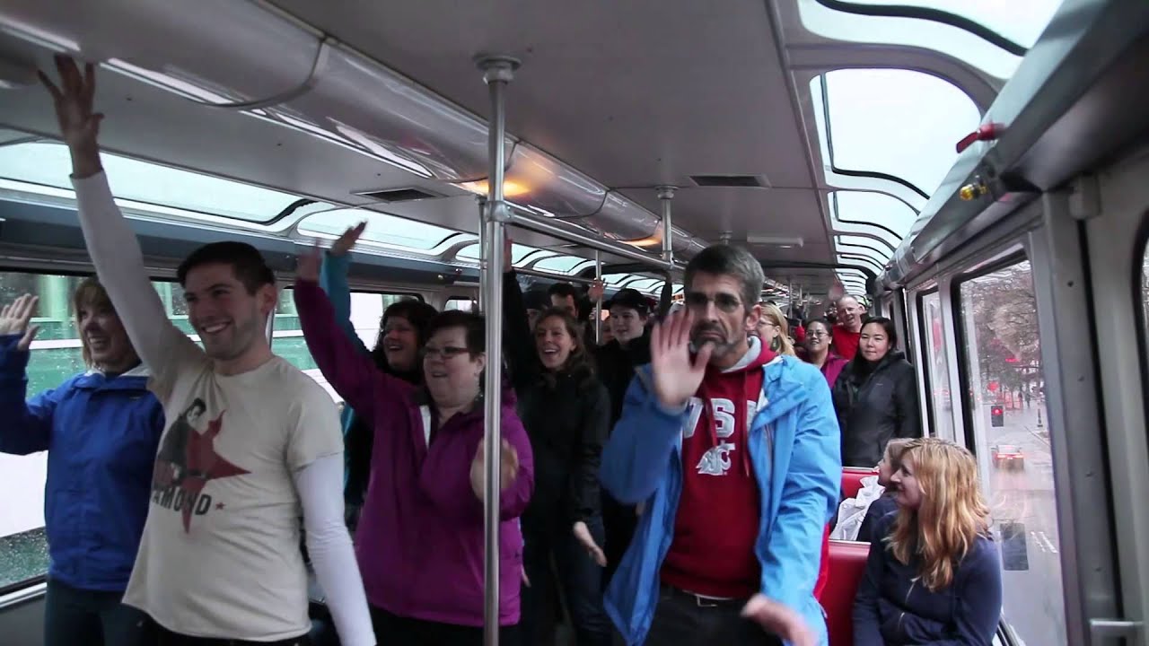 Neil Diamond Flash Mob - Seattle Monorail - YouTube