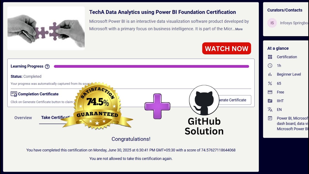 TechA Power BI Assessment | Score 74.5% & Get Certified with Confidence ...