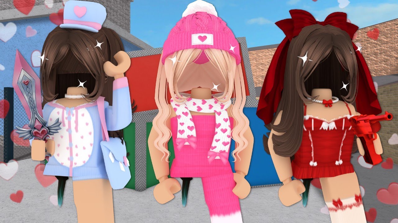 I Played MM2 With DIFFERENT VALENTINES OUTFITS... (Murder Mystery 2 ...